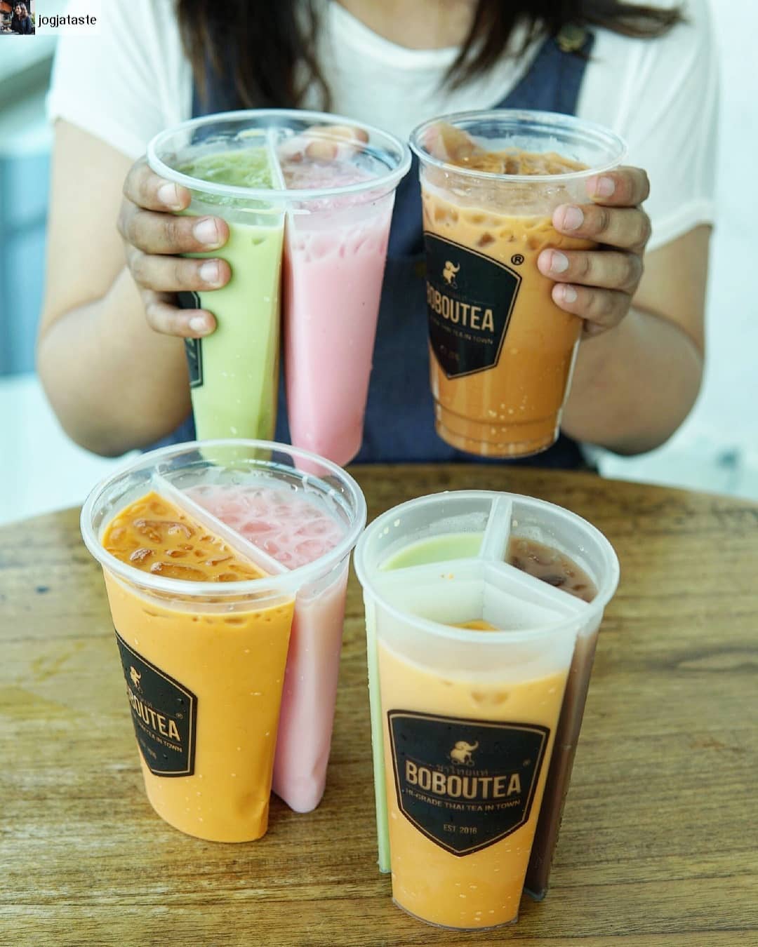 Boboutea, Segarnya Meneguk Teh Tiga Rasa dalam Sekali Beli