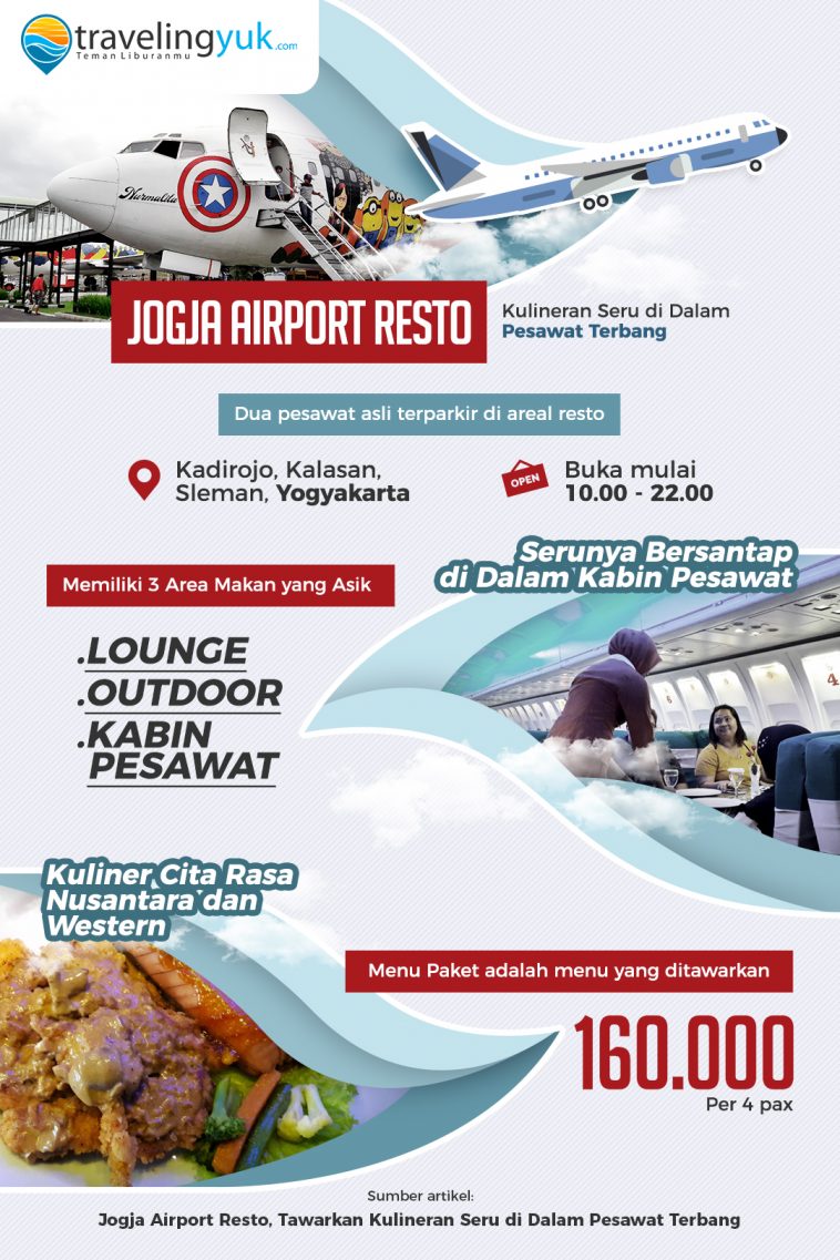 Jogja Airport Resto, Tawarkan Kulineran Seru di Dalam Pesawat Terbang