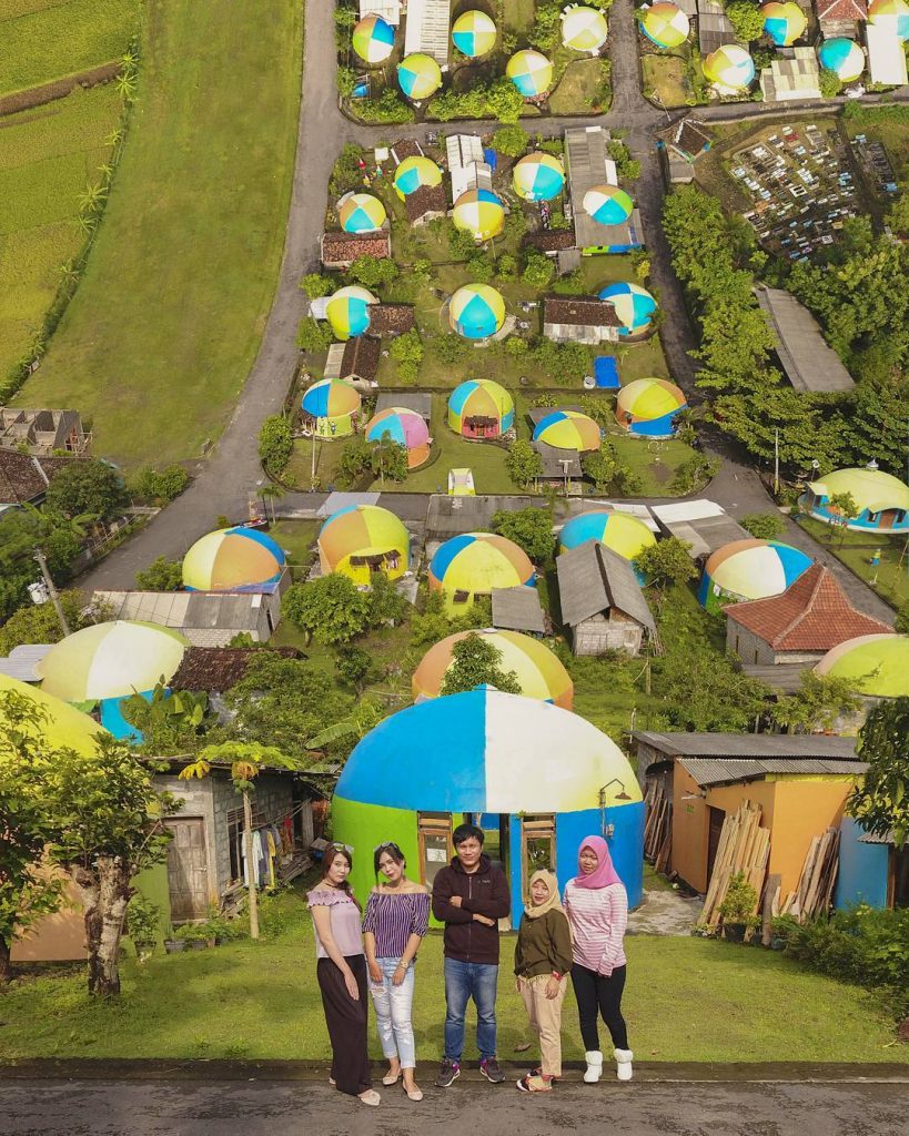 Colorful Igloos at the Rumah Dome Teletubbies Sleman