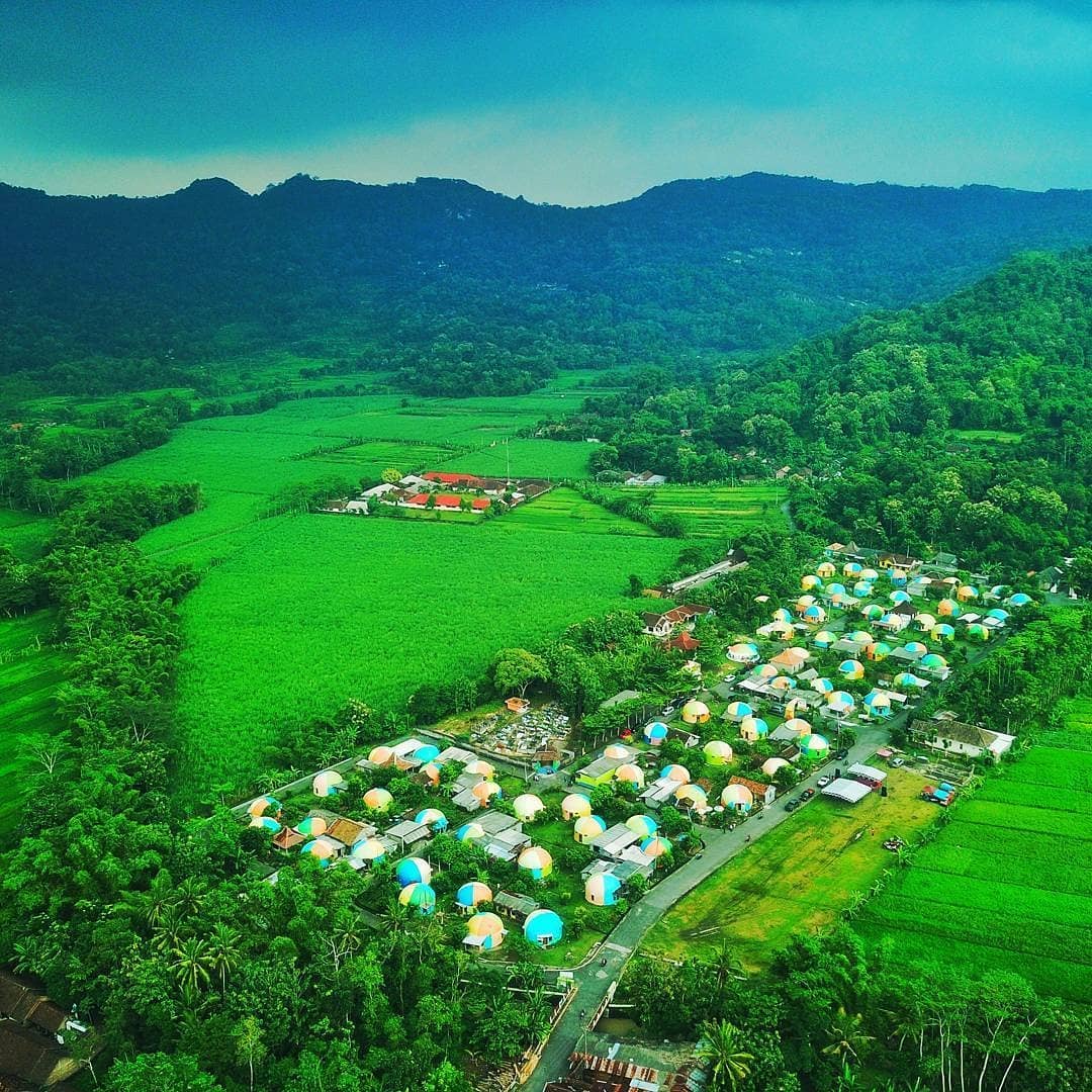 Colorful Igloos at the Rumah Dome Teletubbies Sleman