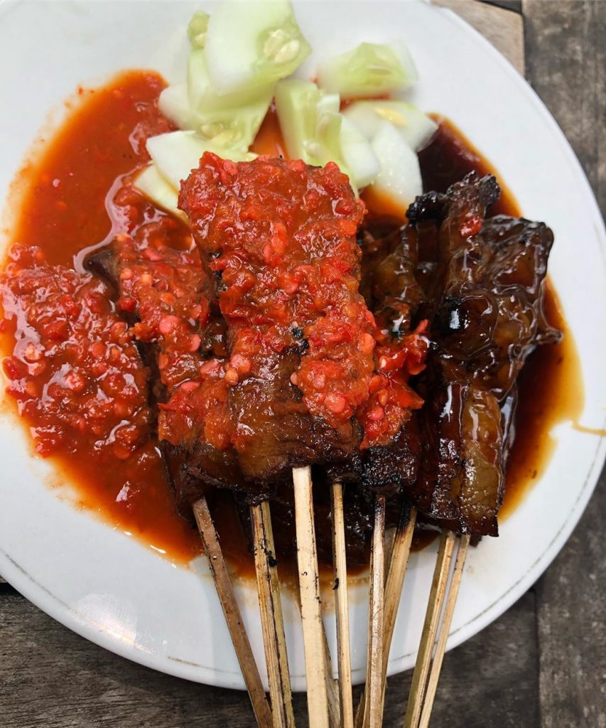 Enjoying the Spicy yet Tasty Sate Plecing in Bali