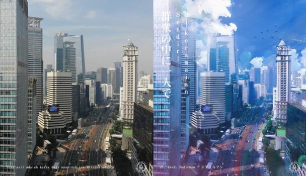 Sugoi! Potret Jakarta Versi Anime Ini Benar-benar Bikin Pangling